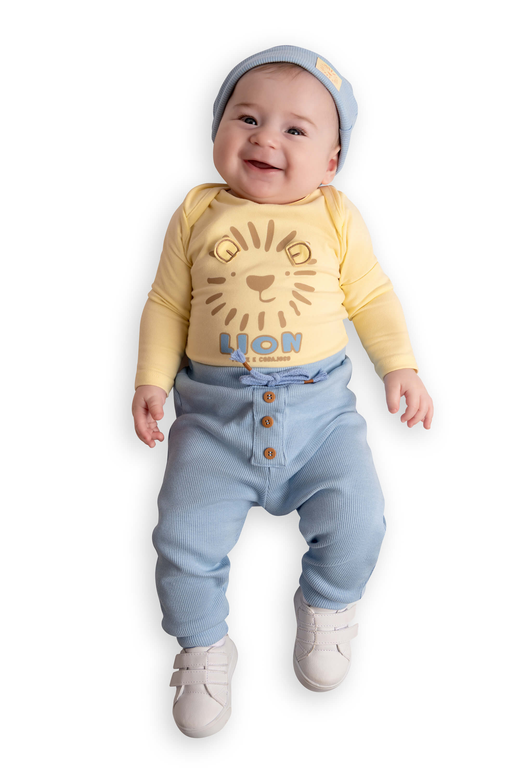 CJ BODY COTTON LION C/ CALCA E GORRO RIB 2X1 P-M-G